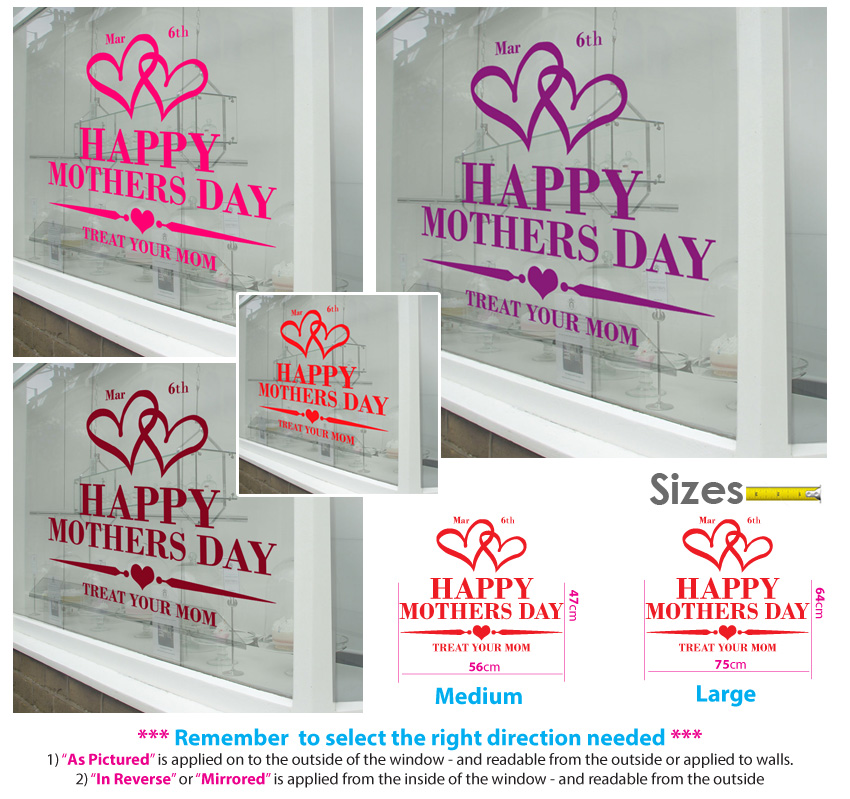 Mothers Day Wall And Window Stickers Mom Mother Decals Shop Window