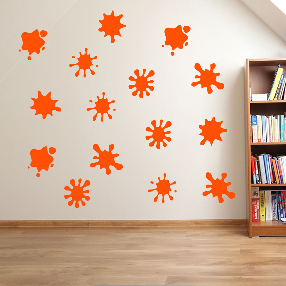 Paint Blobs Splats Stickers Nursery School Child Kids Wall Window ...
