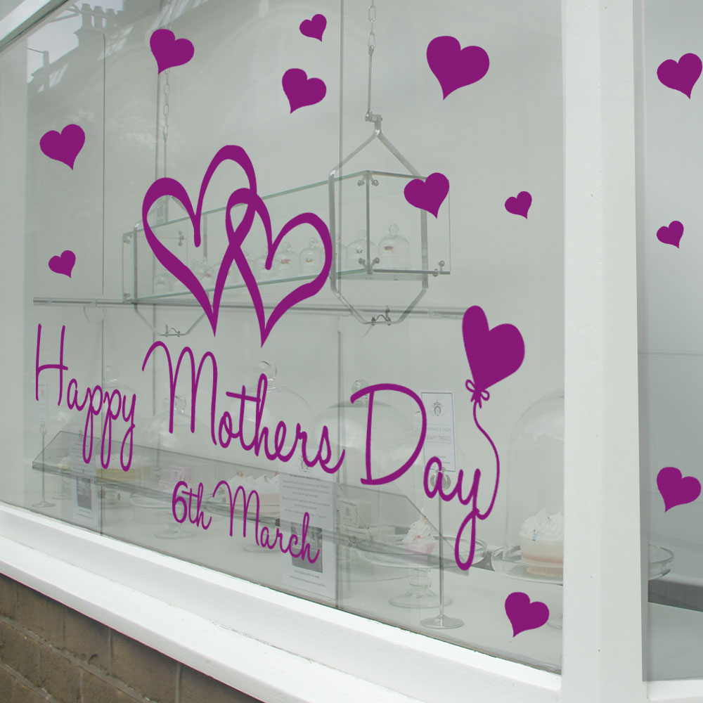 Happy Mothers Day Wall And Window Stickers Mother Decals Shop Window