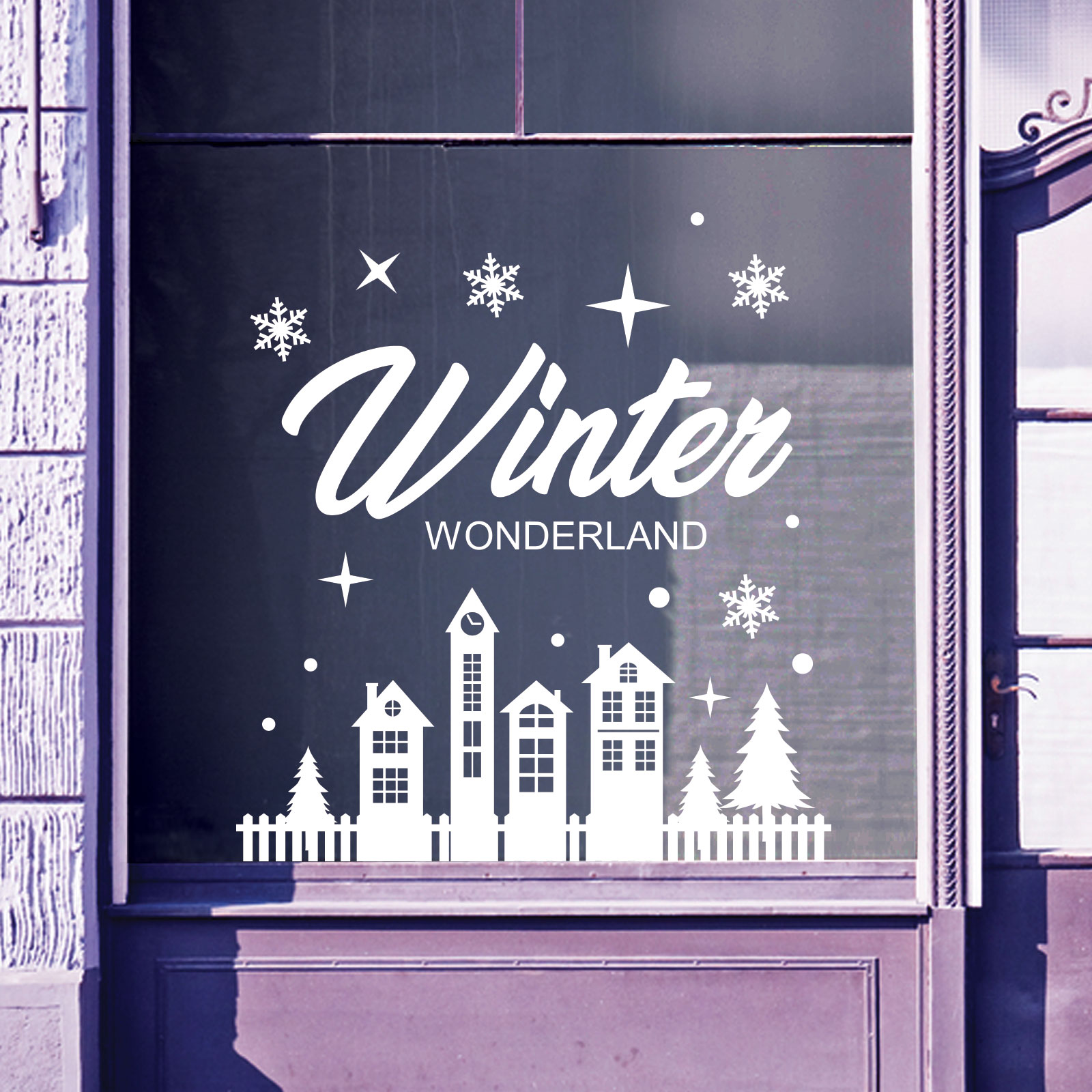 Christmas Shop Window Stickers Decals Display Xmas Wall Stickers ...